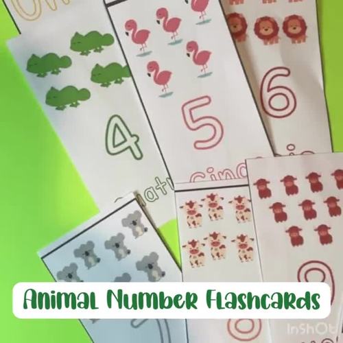 Kindergarten Flashcards Spanish Numbers 1-10 by Celtic Casa Mama