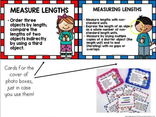 Measuring Lengths with Non-Standard Units Task Cards for First Grade