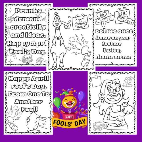 April Fool's Day Coloring Pages | 15 Fun Coloring Sheets with Quotes