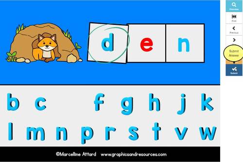 BEGINNING SOUND GAME CVC WORD WORK BOOM CARDS DISTANCE LEARNING ...