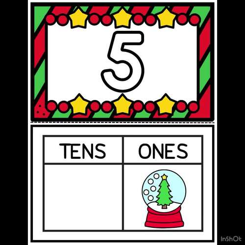 Winter Snowflake Counting Cards | Place Value Chart 0–20 Kindergarten & 1st
