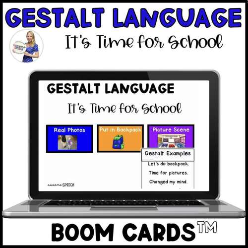 Gestalt Language Activity Boom Cards: It's Time for School by Ausome Speech