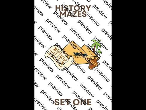 History Mazes Set 1 Ancient Civilizations World Wars 2nd 3rd 4th 5th Grade
