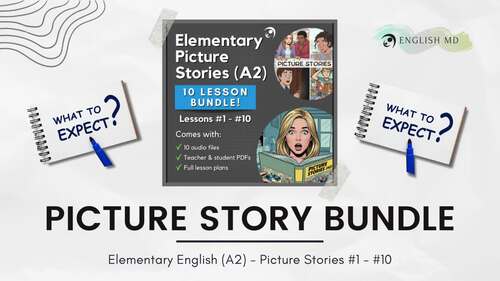 Picture Story Bundle (Lessons #1 - #10) | Elementary ESL/ELL for All ...