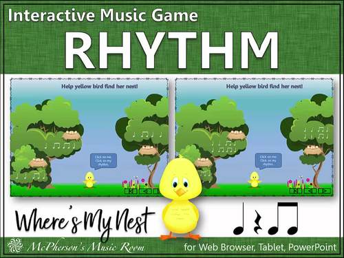 Spring Music | Eighth Notes Interactive Rhythm Game {Where's My Nest}