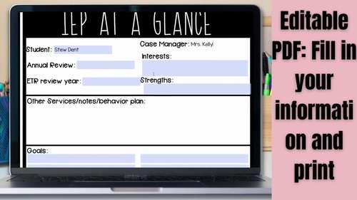 Special Education Parent Survey Beginning of Year IEP at a Glance ...
