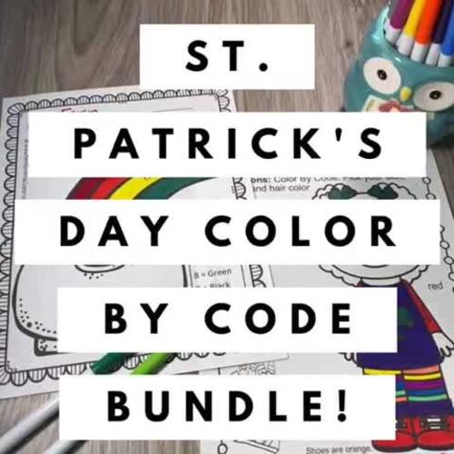 St. Patrick's Day Color by Code Know Your Colors and Know Your Numbers ...