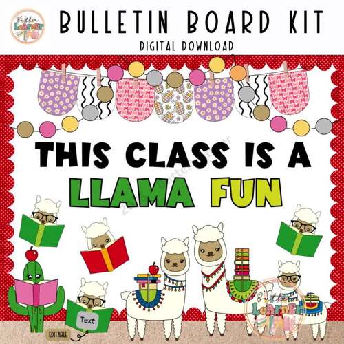 Back to School Llama Bulletin Board Kit | Llama Themed | Classroom Door ...