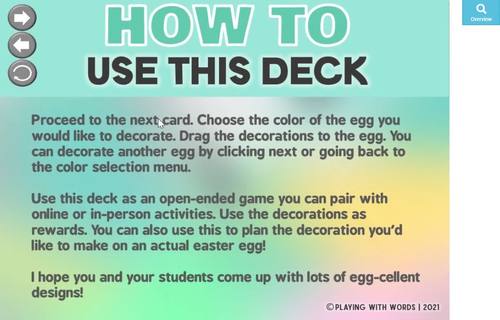 Easter Egg Decorating BOOM CARDS™ by Playing with Words | TPT