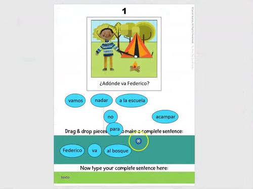 DIGITAL Spanish Sentence Structure Centers / Stations: Vacations, the ...