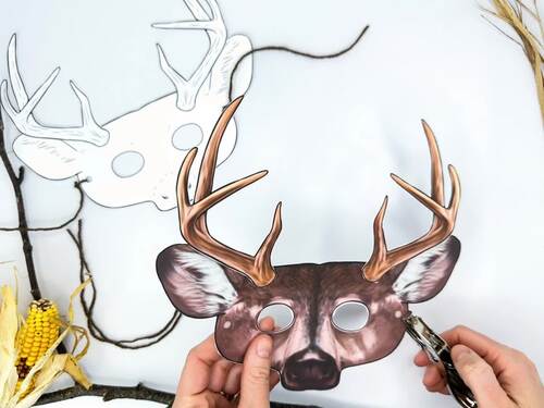 Deer | Paper Mask | Printable Craft | Deer Creativity by Simply Schoolgirl