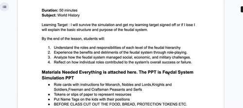 Feudalism Simulation & Lesson Pack | 3-Day Middle Ages PPT, Game ...