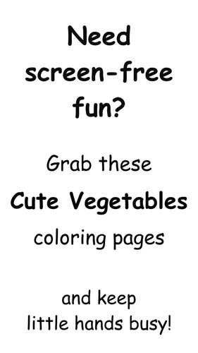 Cute Vegetables Coloring Pages | Fun Vegetables Printable Activity for Kids