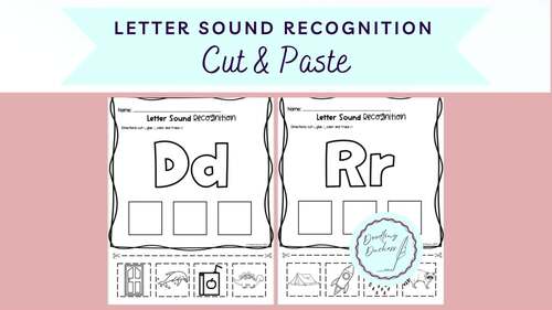 Letter Sound Recognition Activity Printable Cut and Paste by Doodling ...