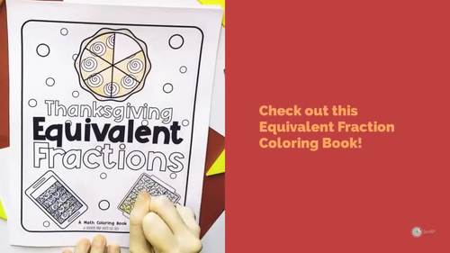 Thanksgiving Math Equivalent Fraction Coloring Pages by Doodles and Digits