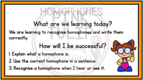 Homophones PowerPoint - Interactive by Pink Tulip Teaching Creations