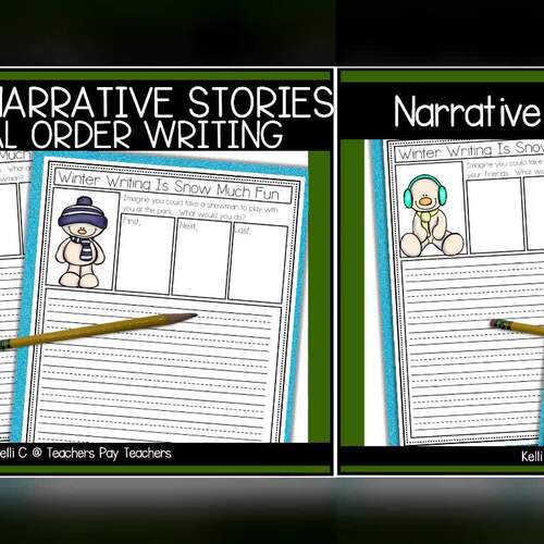 Snowman Creative Writing Stores for Narratives or Sequential Order Writing