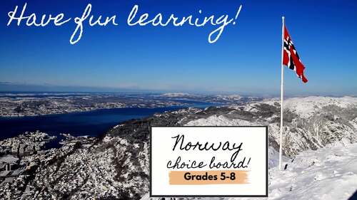 Norway Country Study Choice Board| 5-8th World Geography Research ...