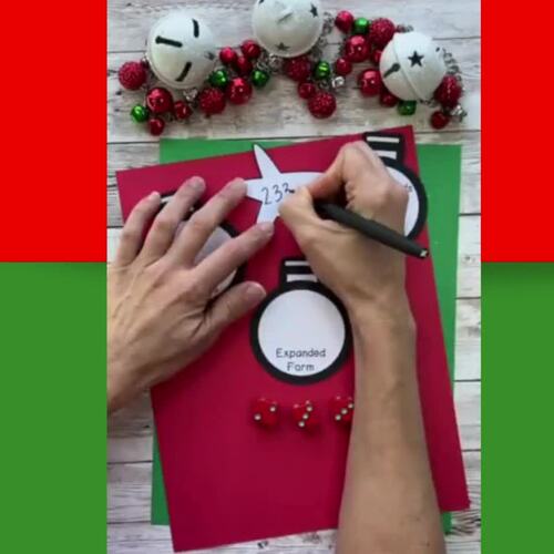 Christmas - Place Value Craft by Grace Over Grades | TPT