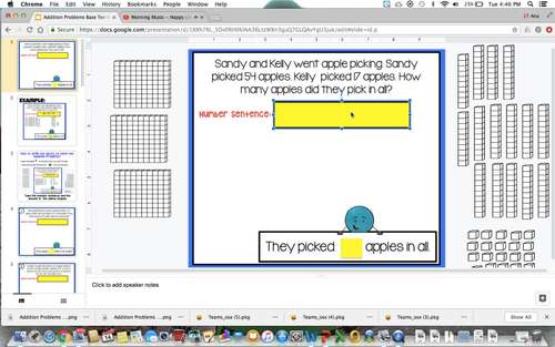 Addition Word Problems - Addition With Regrouping - Base Ten Blocks