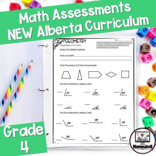 Grade 4 Math Assessments - NEW ALBERTA MATH CURRICULUM by Mummabell