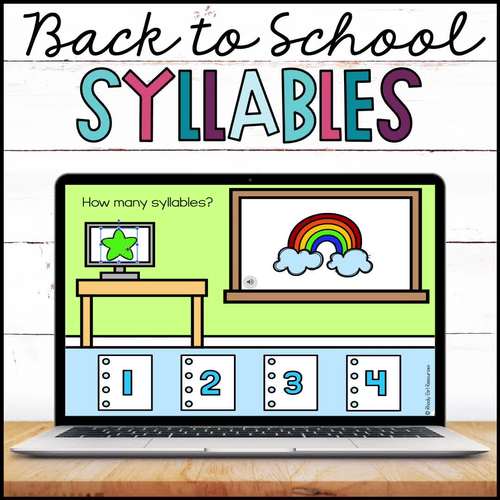 Back to School Syllables for Google Slides™ by Rhody Girl Resources