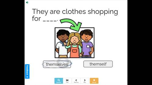 Reflexive Pronouns Boom Learning Digital Task Cards by The 4x6 Store