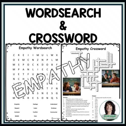 Empathy | Word Search Crossword | Middle School | SEL Character Ed
