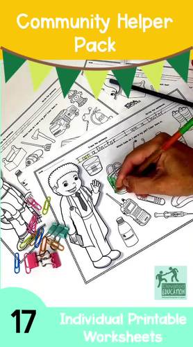 Morning work community workers thematic unit worksheets - my tools