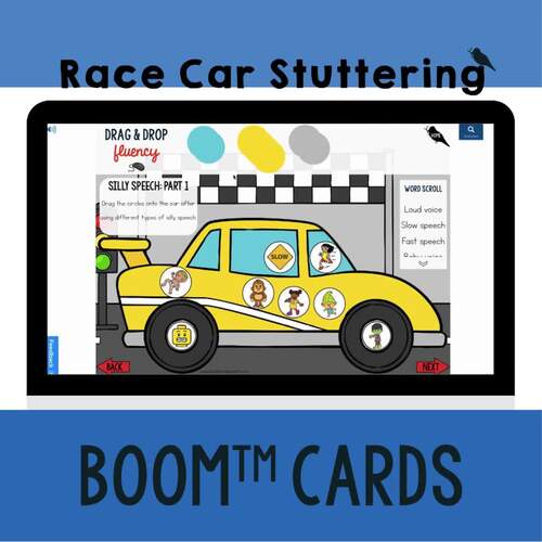 Race Car Boom™ Cards & Dot Art Fluency Worksheets | Stuttering Speech ...