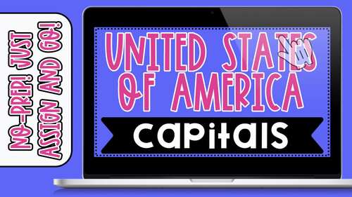 All 50 States and Capitals Mastery Bundle | Digital Flash Cards | Quizzes