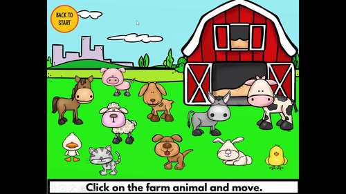 Farm Themed Gross Motor Game by Pink Oatmeal | TPT