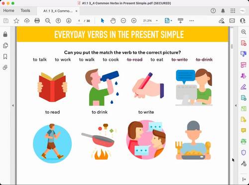 ESL Beginners Lesson: Learn Common Verbs in Simple Present in English