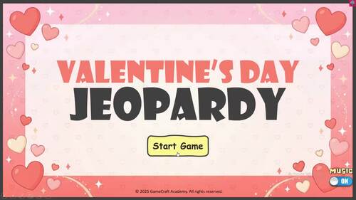 Valentine’s Day Jeopardy Game | Classroom Valentine Trivia |Editable ...