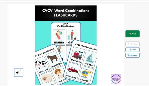 Basic CVCV Words - Boom Cards - Early Intervention - Speech Therapy ...
