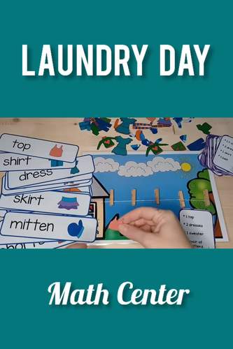'Laundry Day' Math and Literacy Center by Nomadic Bee | TPT