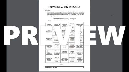 Supporting Details - Paragraph Writing - Expanding on Details ESL ...