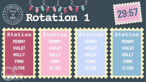 Letters to Santa Autoplay Timed Small Group Slides - Canva Pro/Edu Editable