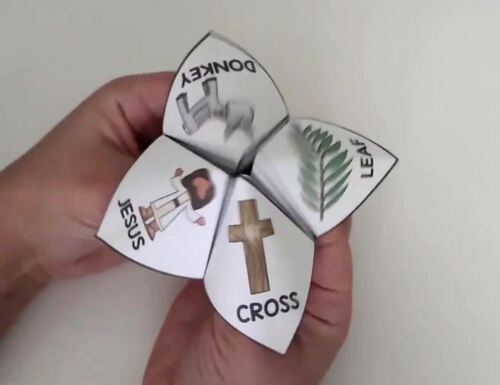 The Triumphal Entry, Palm Sunday Cootie Catcher Craft for Sunday School