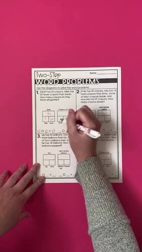 Two-Step Word Problems by Teaching with Kaylee B | TPT