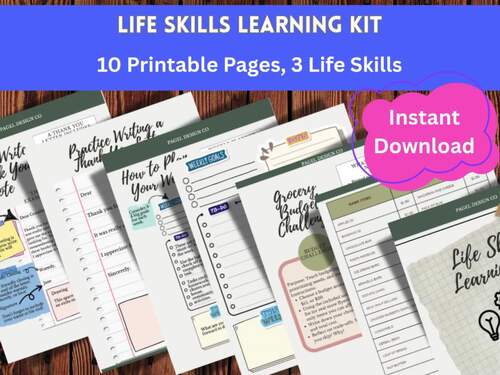 Life Skills Learning Kit | Goal Setting, Letter Writing, Budgeting ...