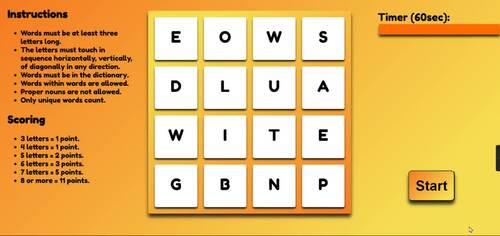 Classroom Word Search Game by James Ziegler | TPT