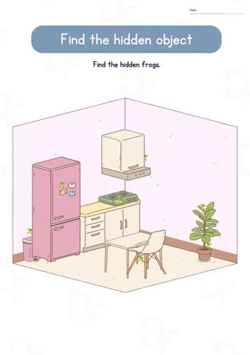 Autism Find the Hidden Object Worksheet For Childs | TPT