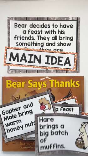 Bear Says Thanks Thanksgiving Reading Comprehension, Writing, & Craft