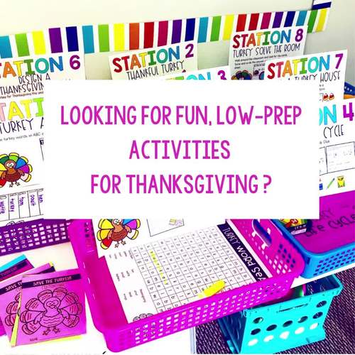 Turkey Stations Theme Day | Thanksgiving Activities Centers Writing ...