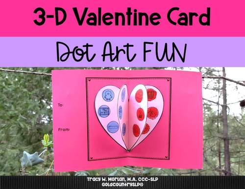 3D Valentine's Day Card by GoldCountrySLP On-the-Go SLP | TpT