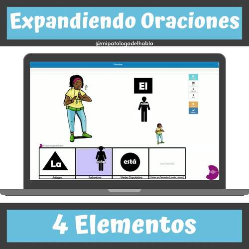Expandiendo Oraciones 4 Elementos Boom Cards by Mi Patologa del Habla