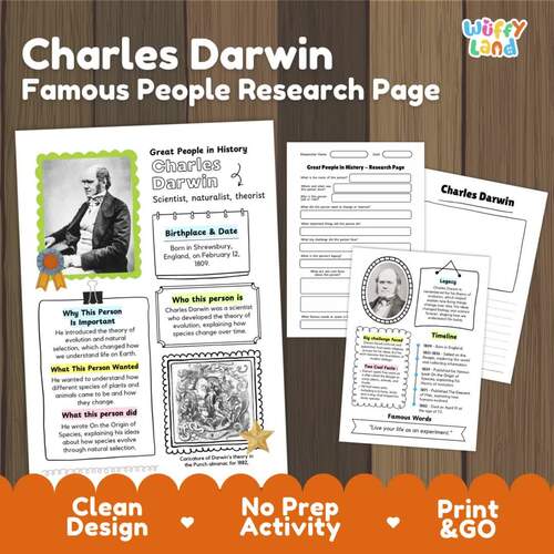 Charles Darwin Research Project | Famous Scientists Biography | STEM ...