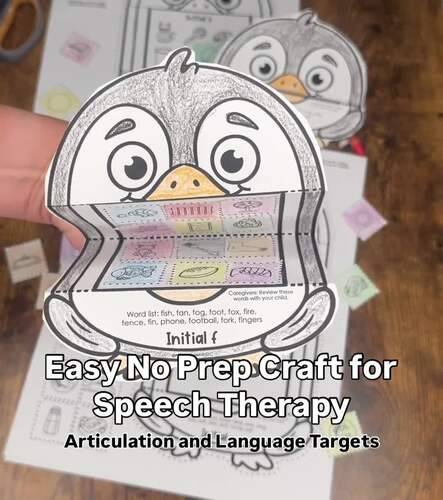 Speech Penguin Gobblers for Speech Therapy ~ Articulation & Language