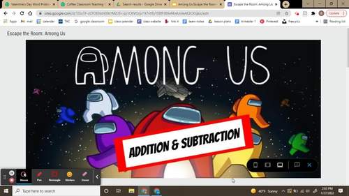 Among Us Escape the Room: Addition and Subtraction by Coffee Classroom